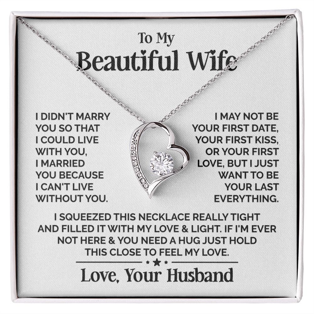 Gift for Wife "I married because I can't live whitout you" Heart ...